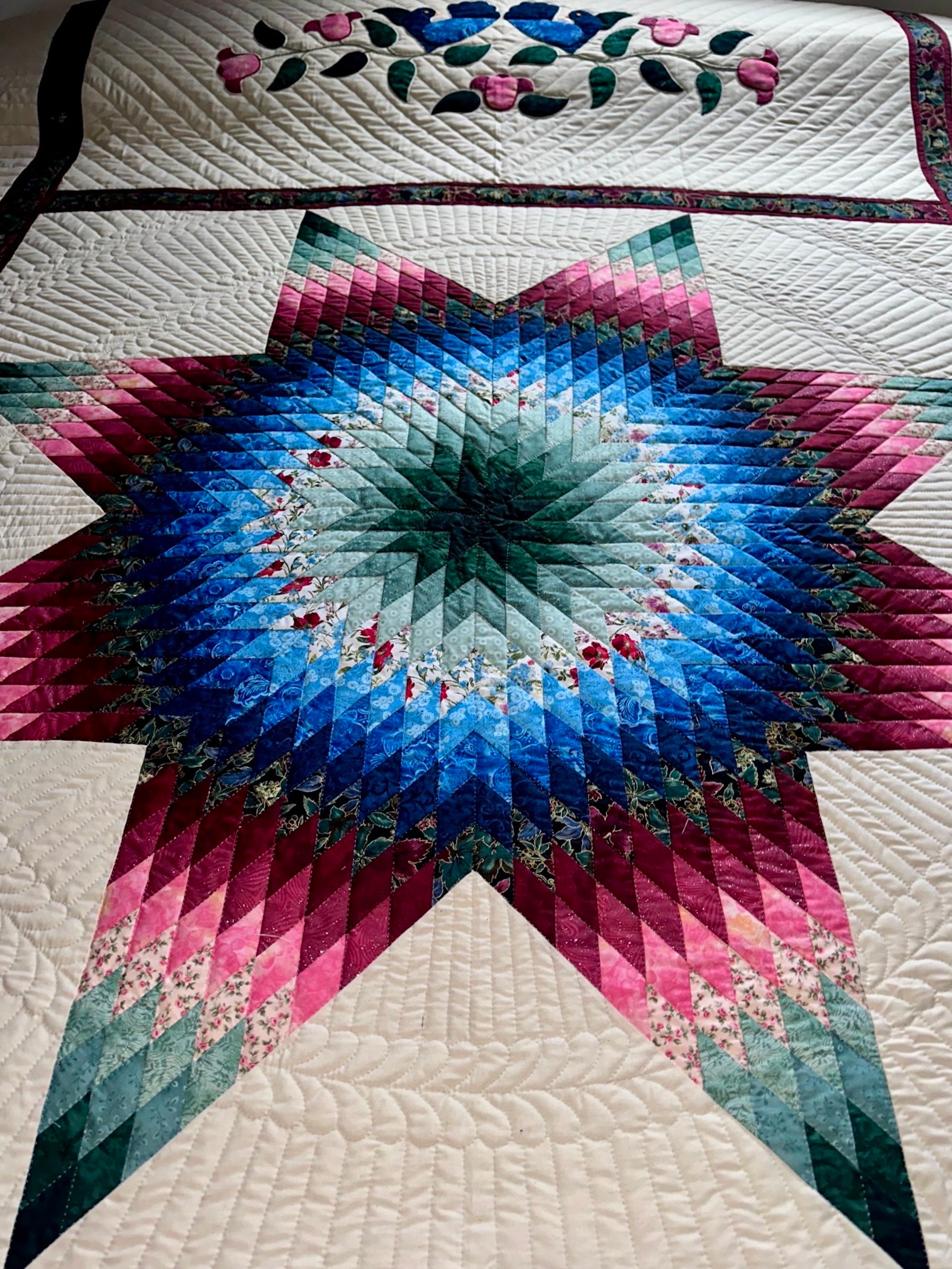 New Amish Quilt for Sale Radiant Star Amish King Quilt Amish Queen ...