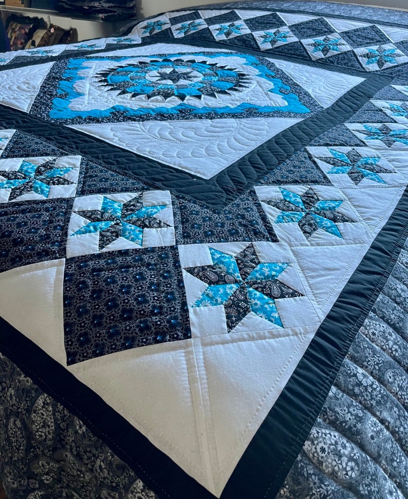 Amish Quilt for Sale Stars Over the Georgetown Path New Amish King ...