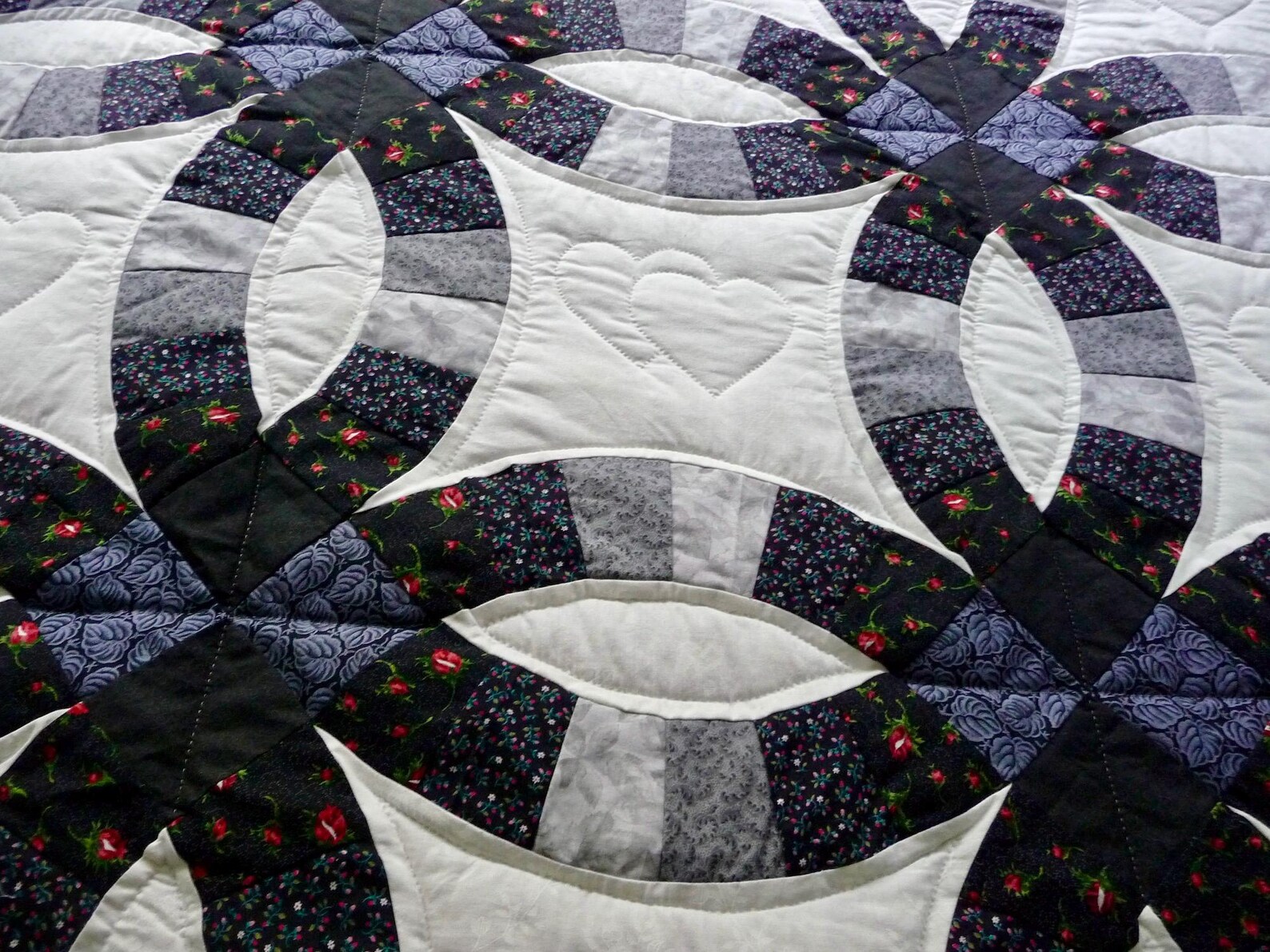 Amish Double Wedding Ring Quilt: King Size, Hand-quilted - Etsy