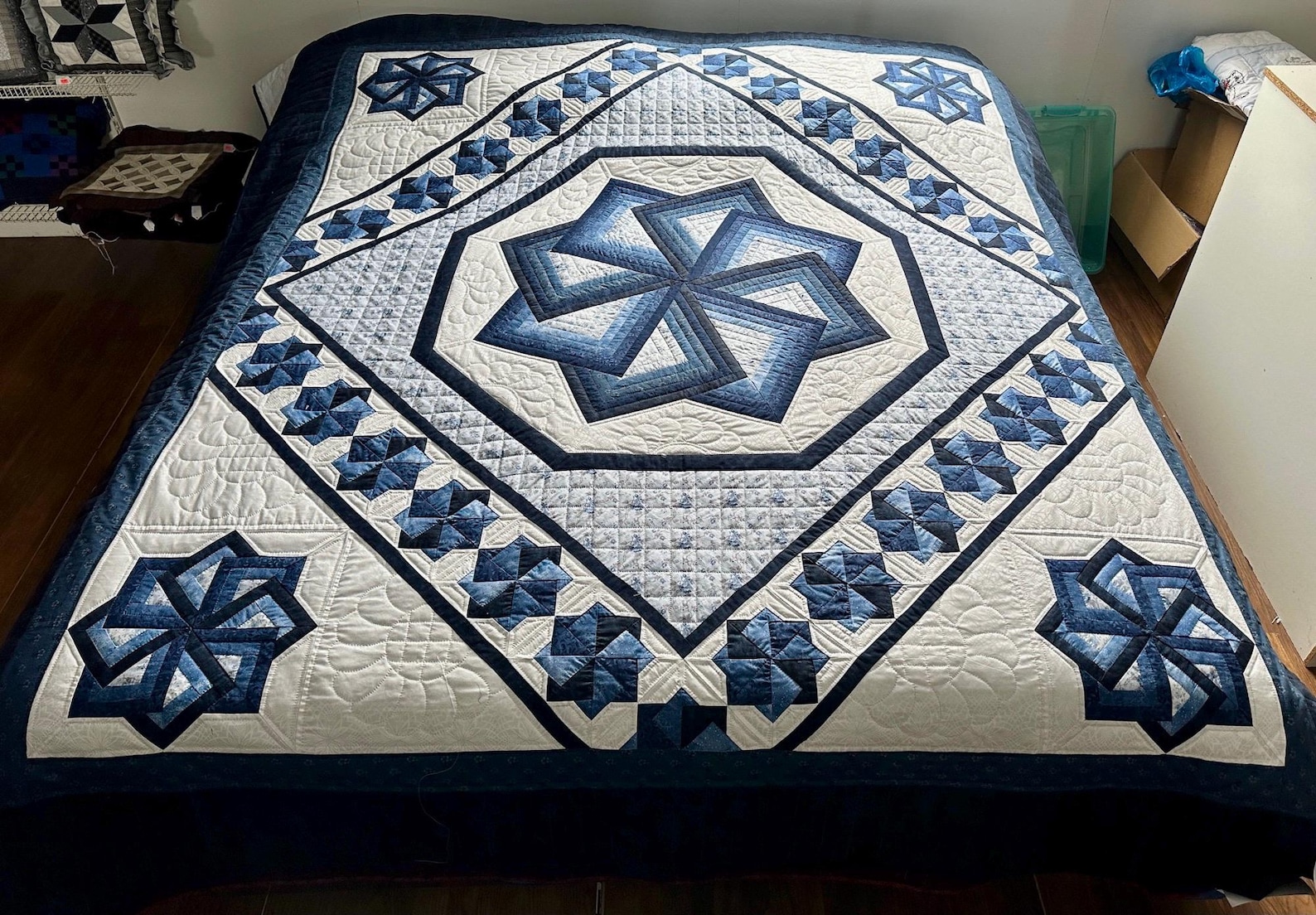 New Amish Star Spin Quilt for Sale Suitable for Both King and Queen Size Beds - Etsy