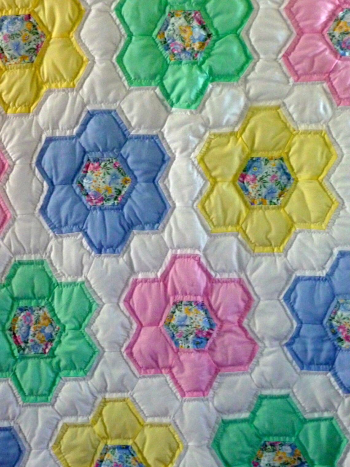 Amish Baby Quilt Flower Garden Quilt Pattern - Etsy