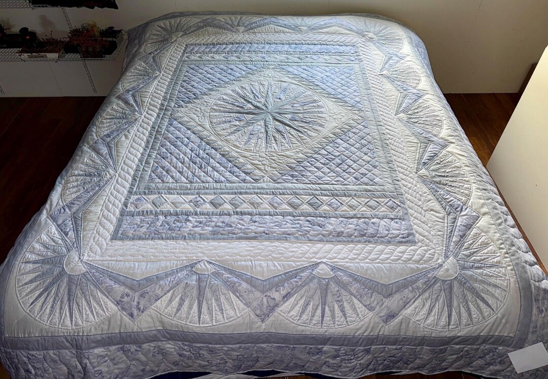 Mariners Compass Amish Quilt - Etsy