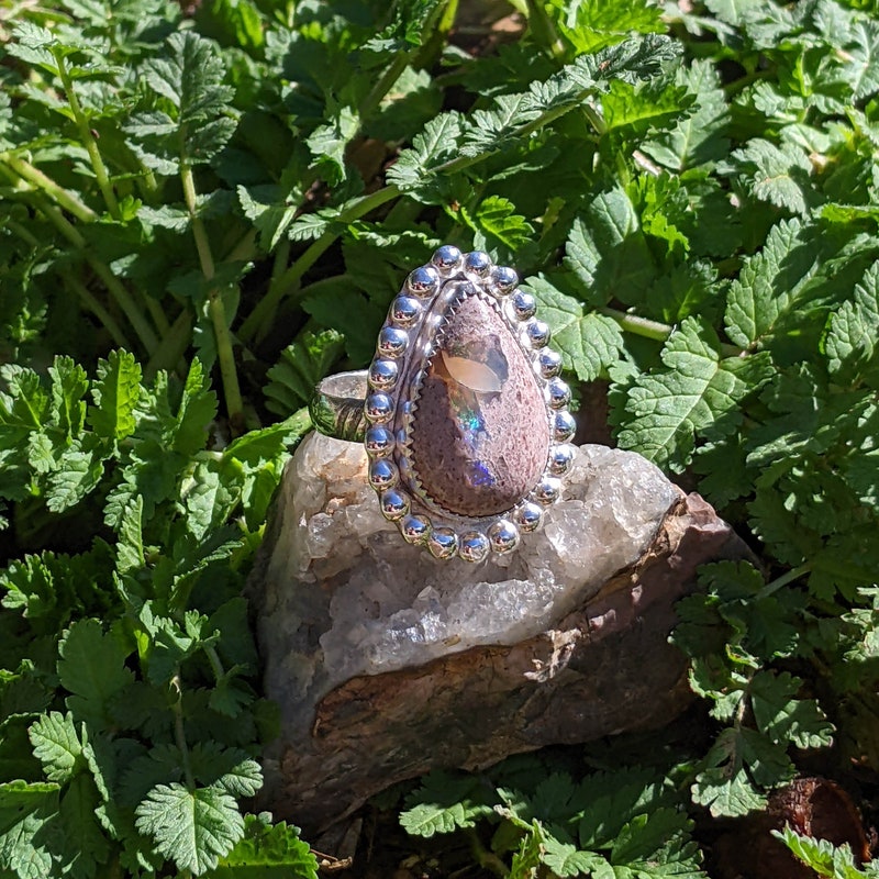 Pink Fire Opal Ring - Etsy