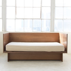 Walnut Daybed Minimalist Daybed Modern Bed Made in LA - Etsy