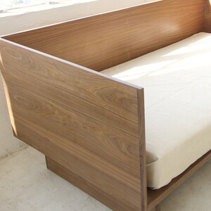 Walnut Daybed Minimalist Daybed Modern Bed Minimalist Furniture Made in ...