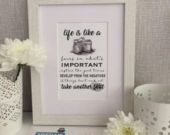 Custom Text Art Print Frame Home Decor Motivational | Etsy