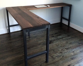 L Shaped Desk Wood | Etsy