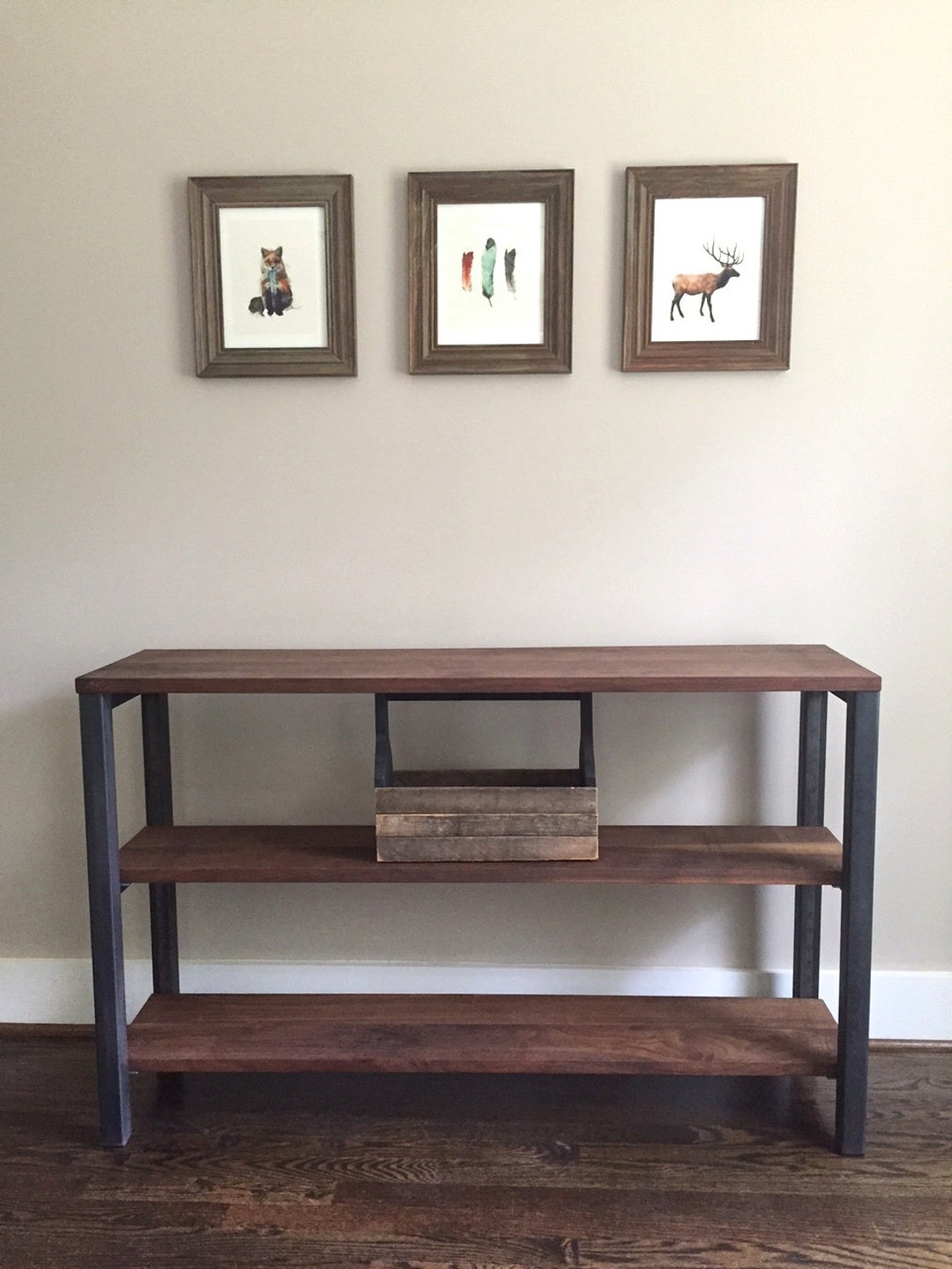 The PALOMA Media Unit/shelving Unit Reclaimed Wood & Steel Multiple ...
