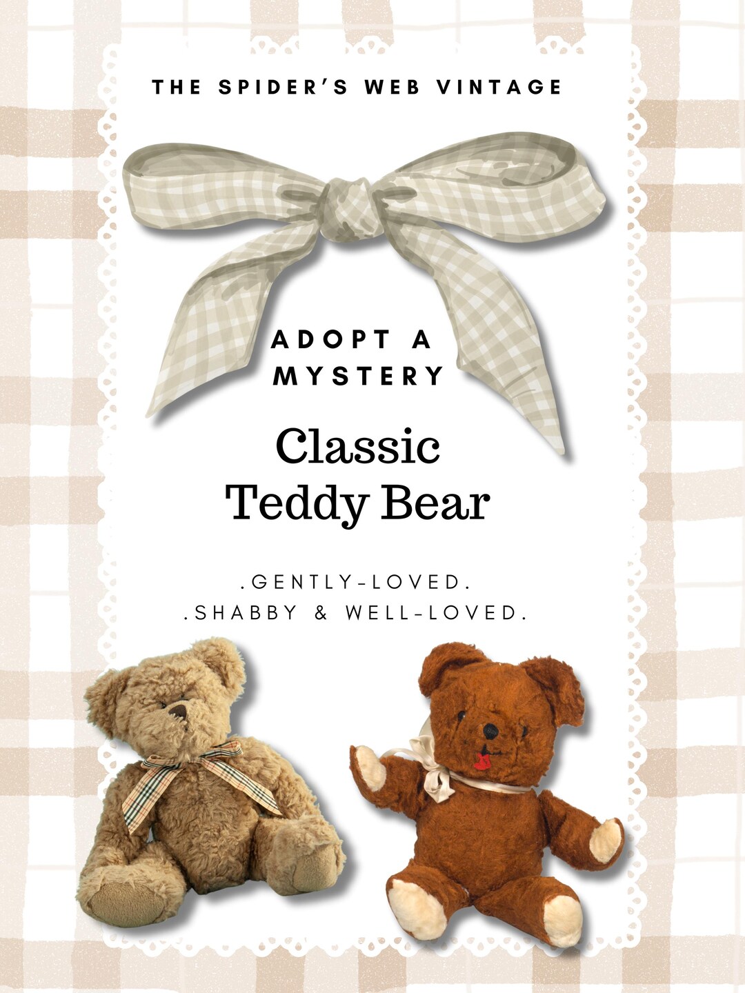 Adopt a Vintage Classic Gently Loved or Shabby Teddy Bear With ...