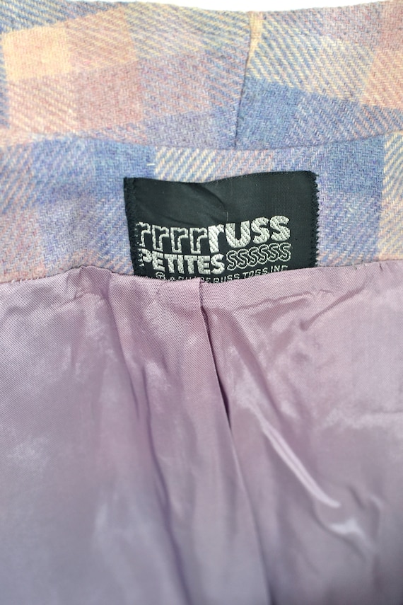 Women's Vintage 70s Lilac Purple Pink Buffalo Check P… - Gem