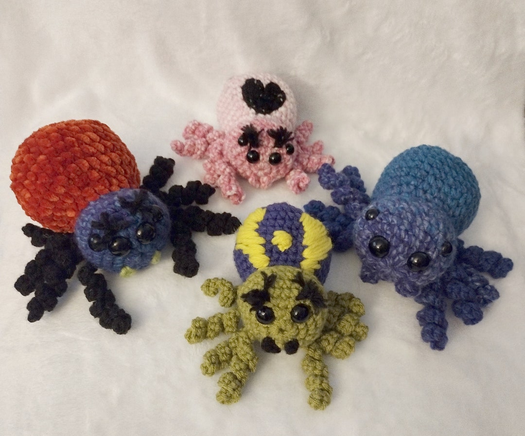 Handmade Crochet Mini Jumping Spider Plush Stuffed Animal - Etsy