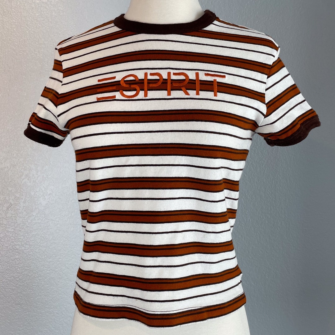 Esprit Sport - Baby Tee - Striped Ringer - Etsy