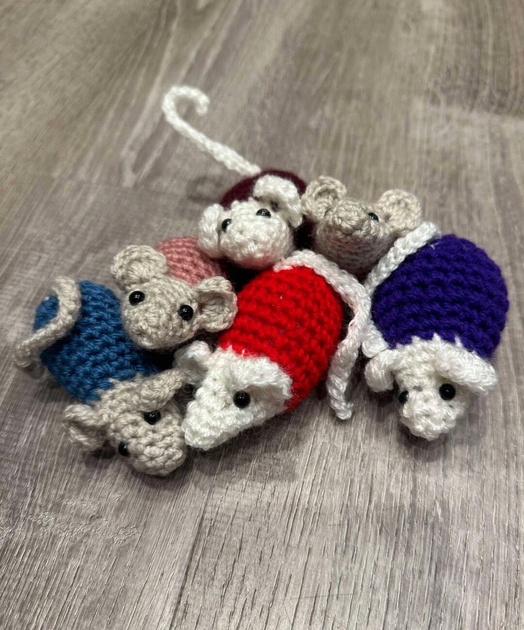 Crochet Amigurumi Mice – Handmade Pocket Mouse Decoration - Etsy