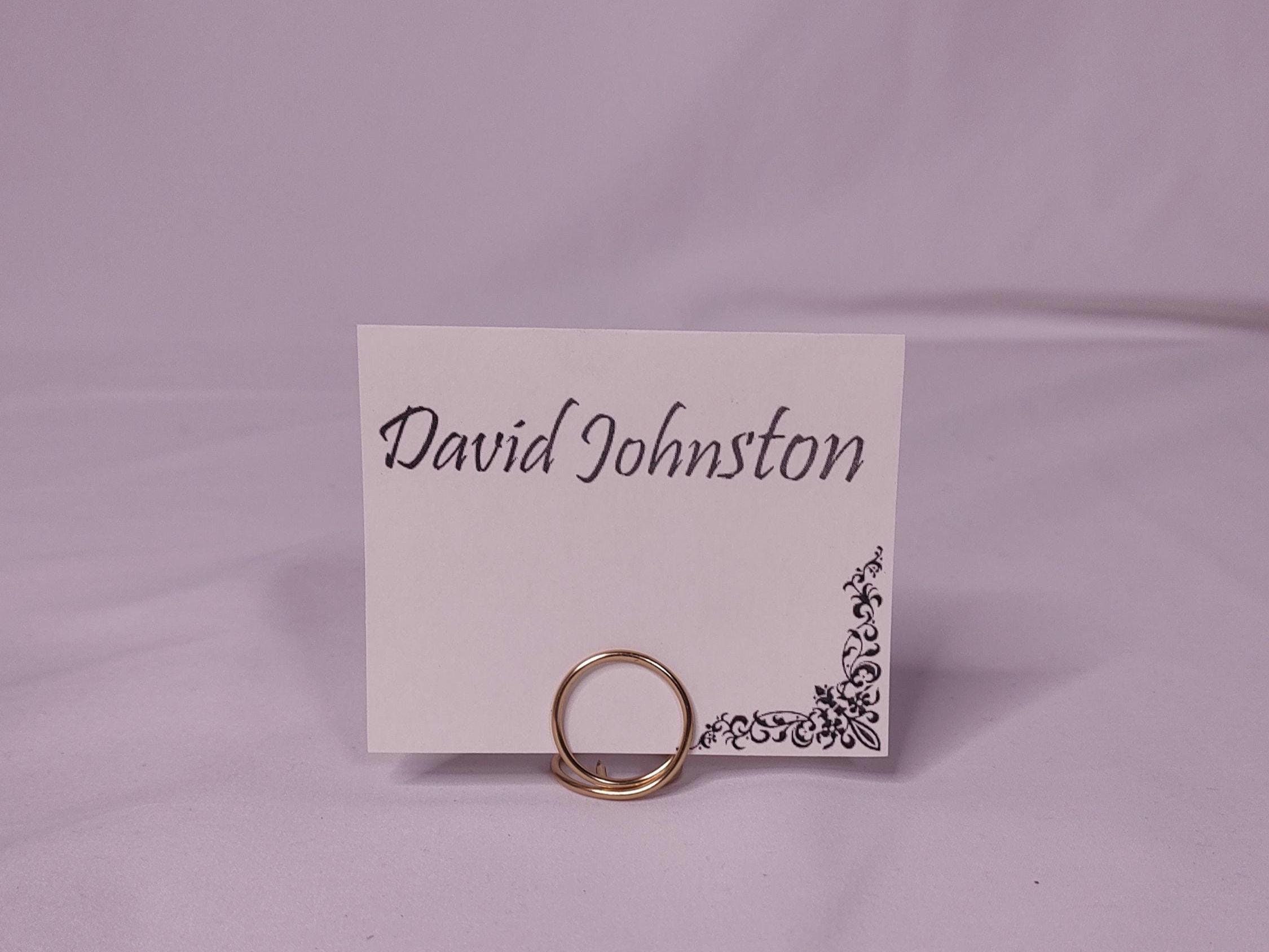 GOLD, Metal Place Card Holders (small) Name Card by Cufflinked - Etsy