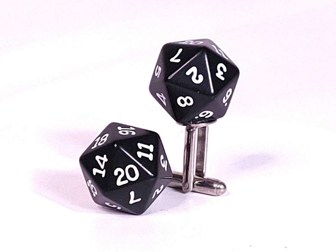 20 Sided Dice Cufflinks Pick the Color D20 by Cufflinked - Etsy