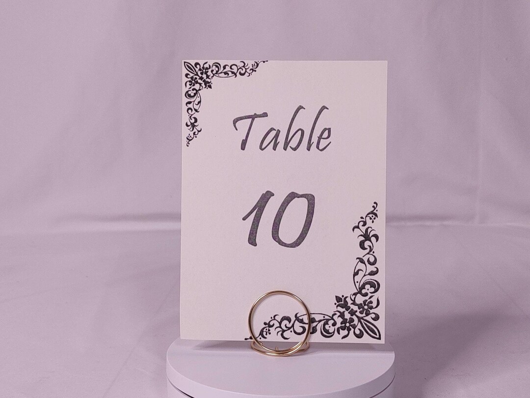 GOLD, Metal Table Number Card (large) by Cufflinked - Etsy