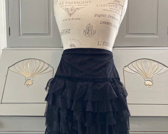 Ruffled Lace Skirt | Etsy