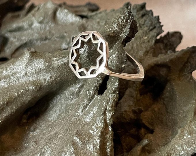 Octagon Star Baha'i Ringstone Symbol Signet Ring - Etsy