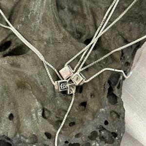 The Cube Bahá'í Necklace Ringstone Symbol and Greatest Name Sterling ...