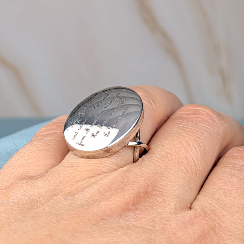 Infinity English Bahá'í Burial Sterling Silver Ring - Etsy