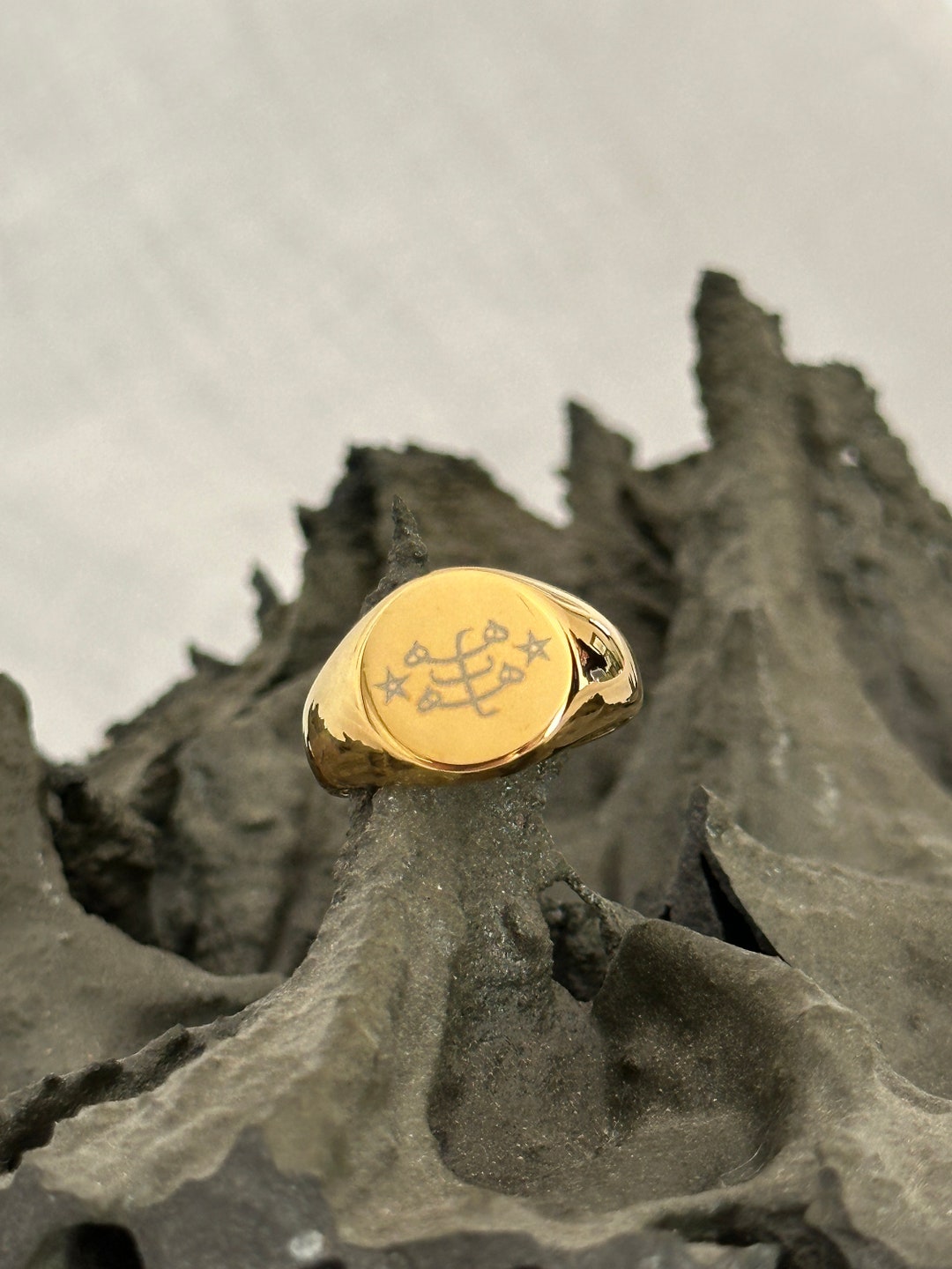 Classic Baháí Signet Ring With Ringstone Symbol Stainless Steel - Etsy