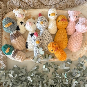 Cuddle Critters *farm Set* Crochet Pattern BUNDLE | NO SEW Crochet ...