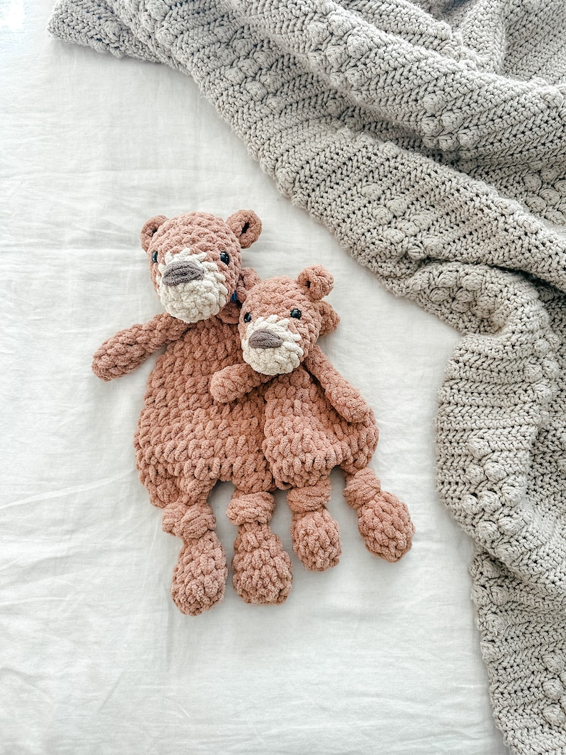 Mini Teddy Bear Snuggler | Baby Shower Gift | Crochet Animal Toy ...