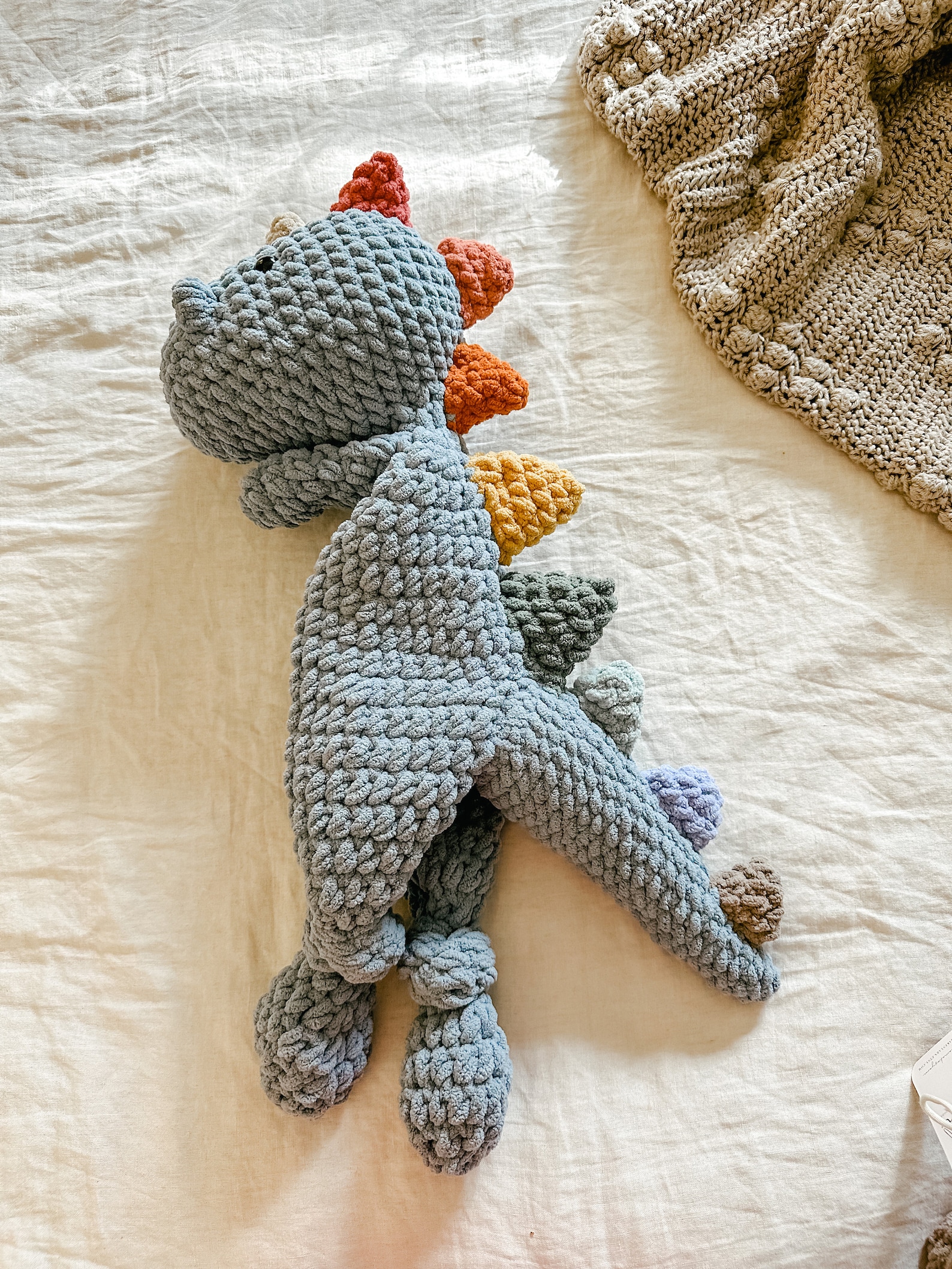 Dinosaur Crochet Snuggler THREE SIZES Dino Stuffey Lovey - Etsy