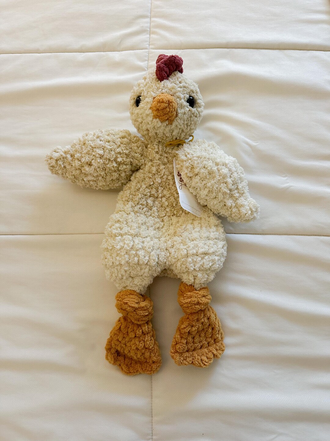 Crochet Chicken Lovey | Fuzzy Chicken Toy | Farm Animal Gift | Crochet ...