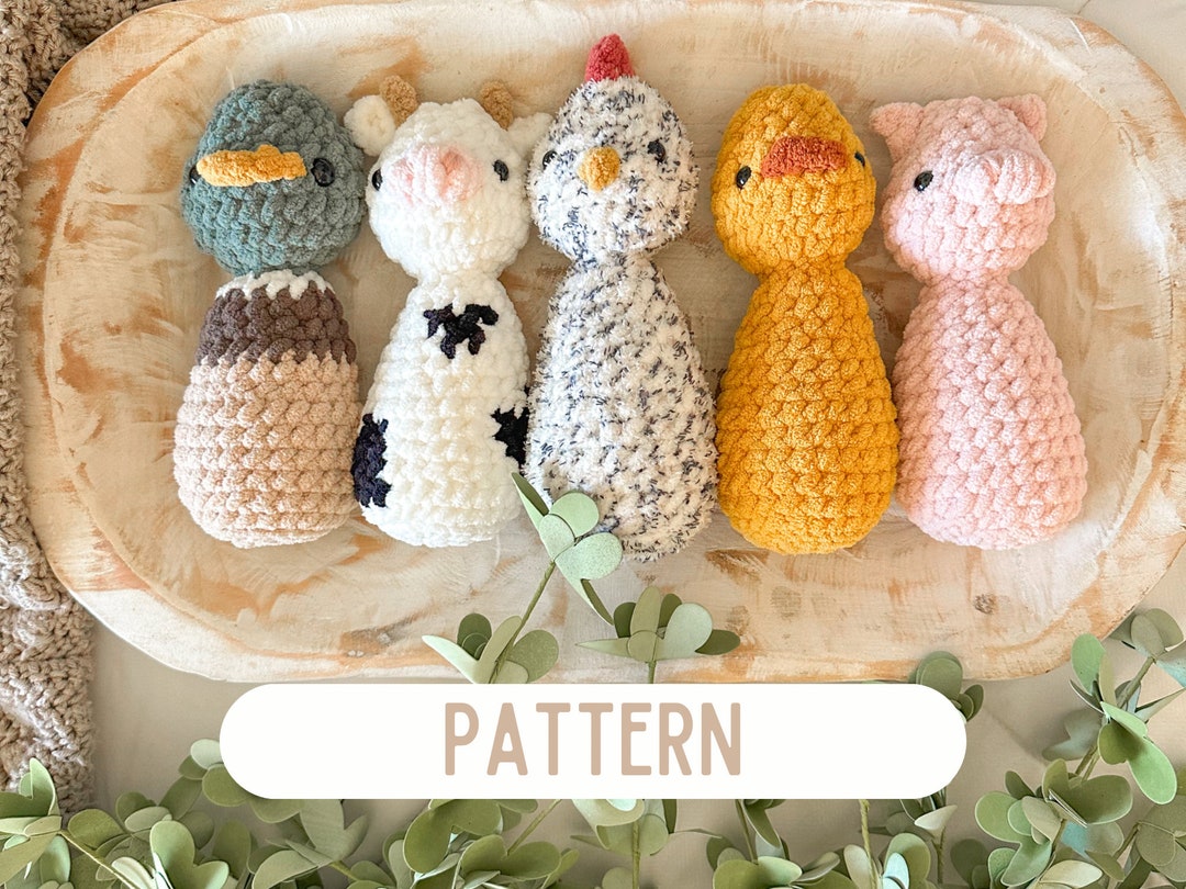 Cuddle Critters *farm Set* Crochet Pattern BUNDLE | NO SEW Crochet ...