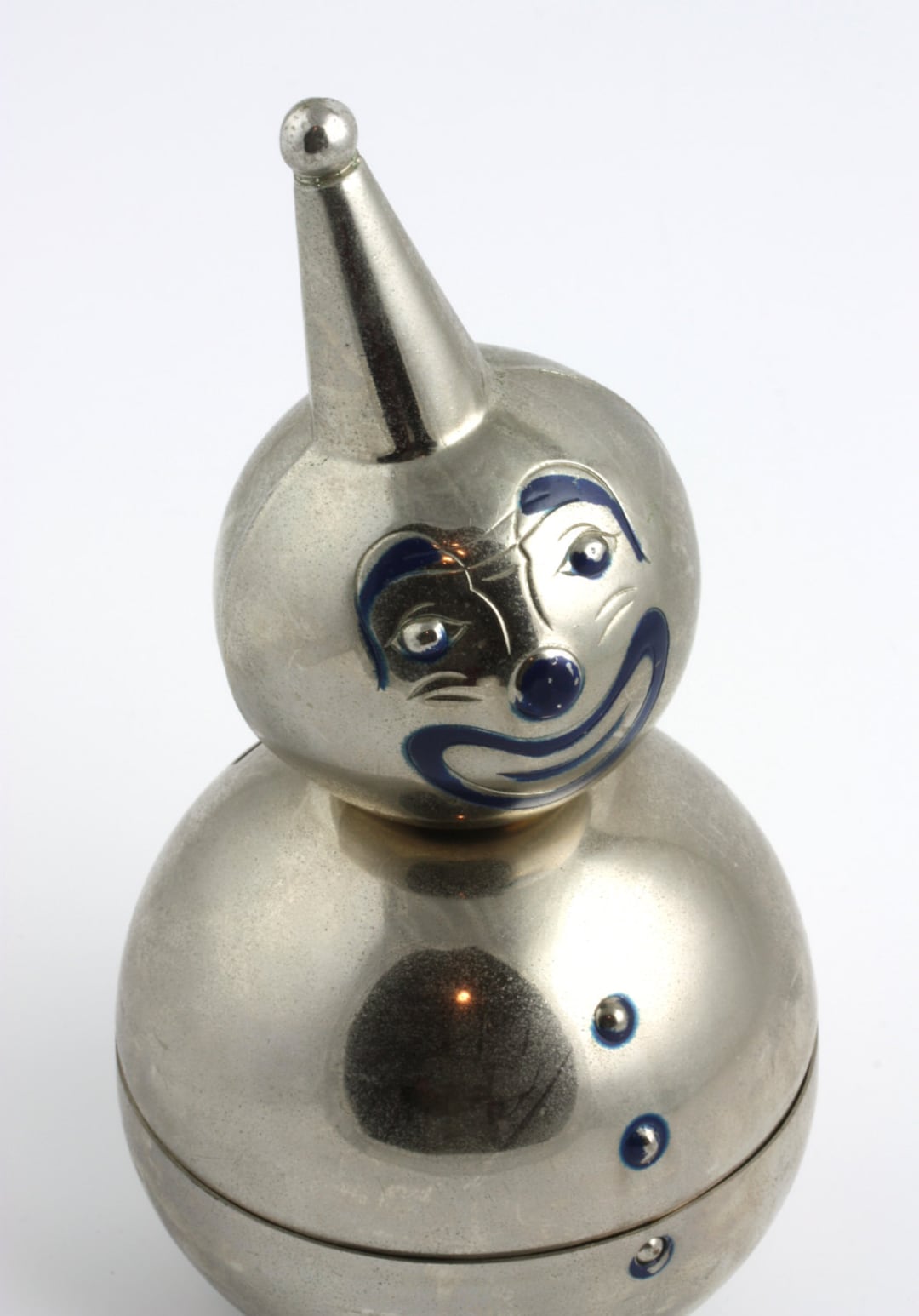Roly Poly Raimond Clown Bank - Weighted Piggy Bank - Vintage Chrome ...