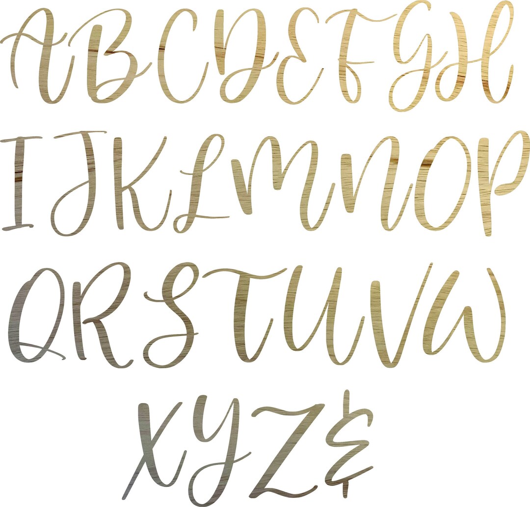 Wooden Cursive Letters Paintable Wall Hanging Craft Letter - Etsy