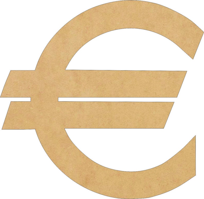 Wooden Euro Dollar Sign Craft Cutout Unfinished Paintable - Etsy