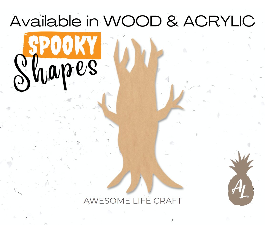 Blank Halloween Tree Wooden Shape Unfinished MDF Craft Tree - Etsy