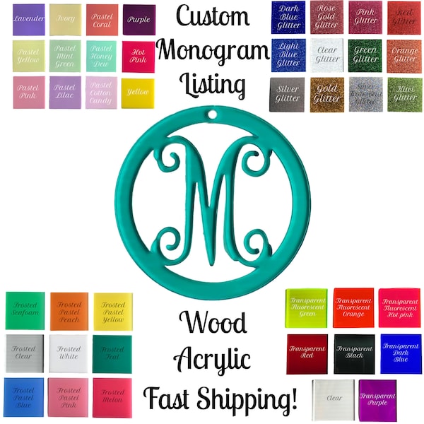 Wood Monogram - Etsy