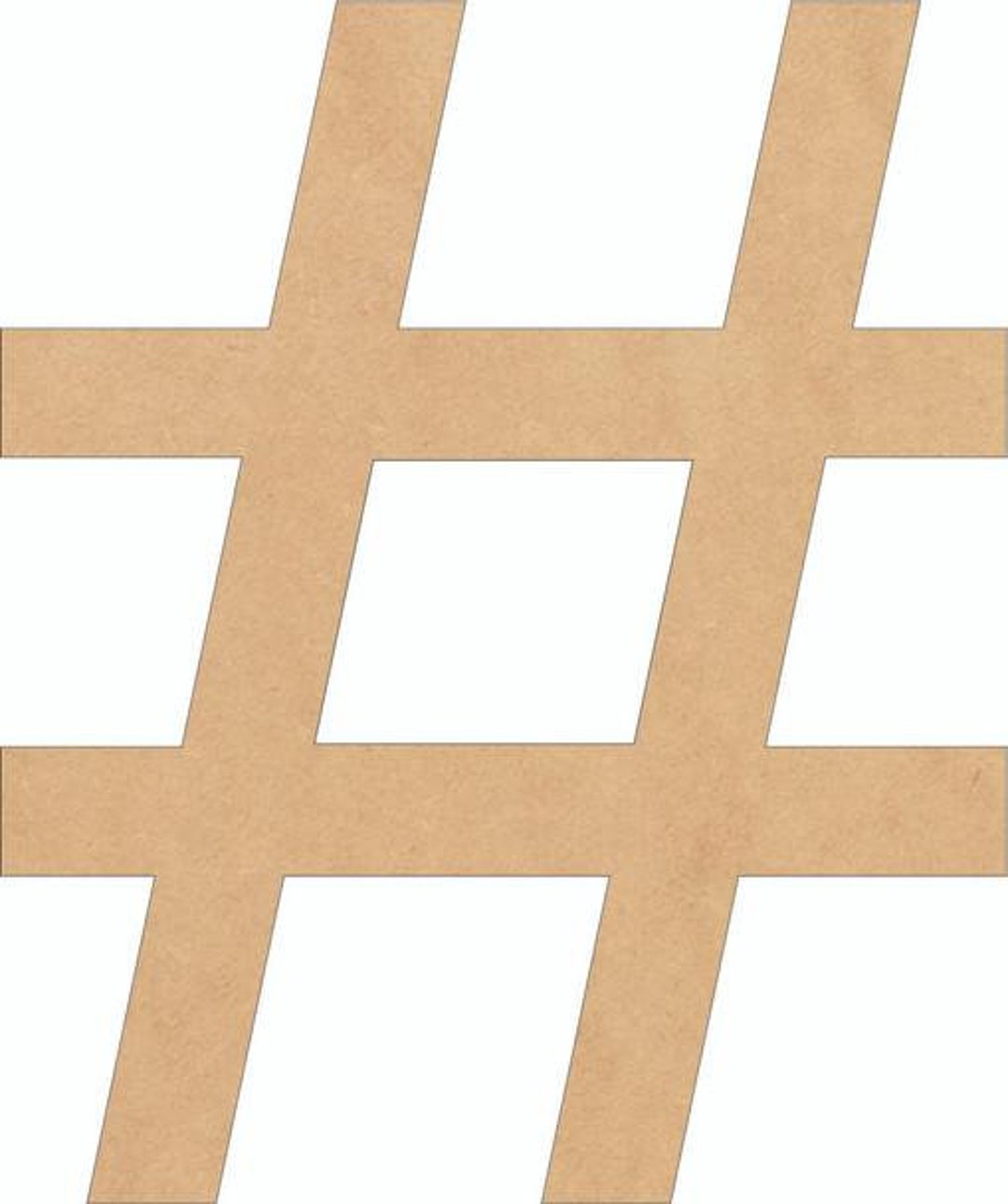 Hashtag Pound Sign Wooden MDF Cutout, Acrylic Hashtag Pound Sign Shape ...