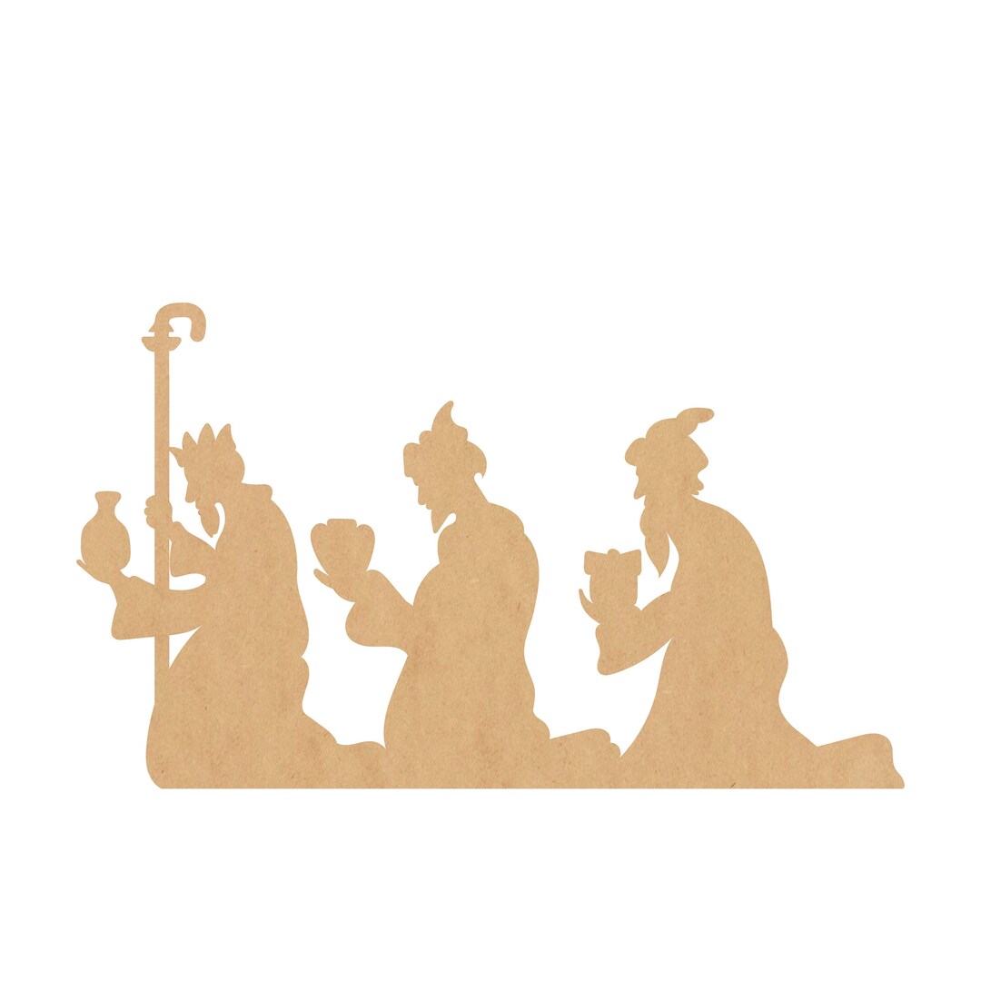 Unfinished Wood Three Kings Shape: Nativity Ornament Craft Cutout - Etsy
