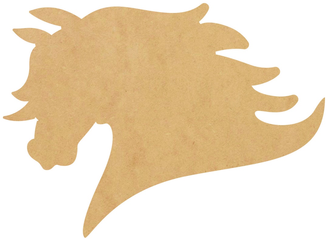 Unpainted Mustang Horse Mascot Blank Wooden Cutout Mustang - Etsy
