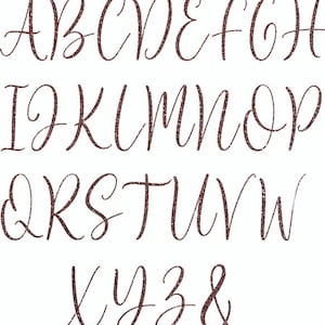 Glitter Acrylic Cursive Letters: Rebeca Font, Nursery Decor - Etsy