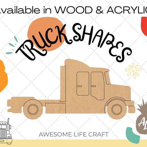 Semi Truck Wood Cutout - Etsy