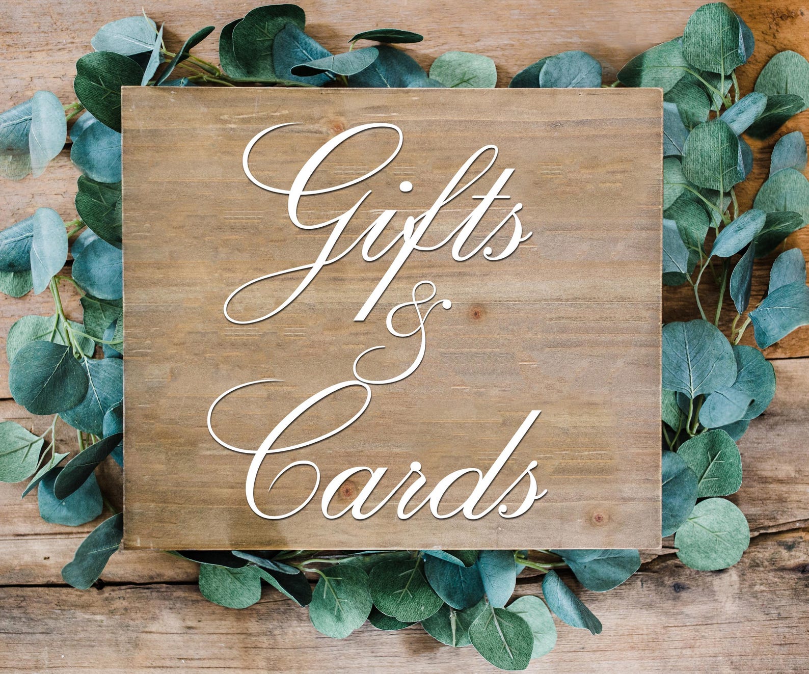 Custom Wedding Gifts & Cards Sign: 3D Birch Wood Decor - Etsy