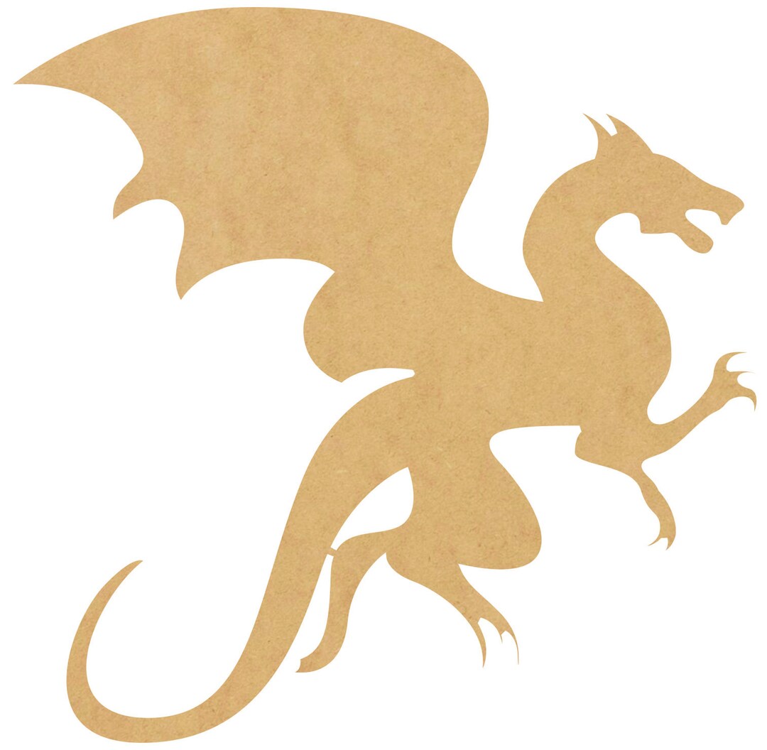 Wood Dragon Flying Cutout Unfinished Real Wooden Craft - Etsy