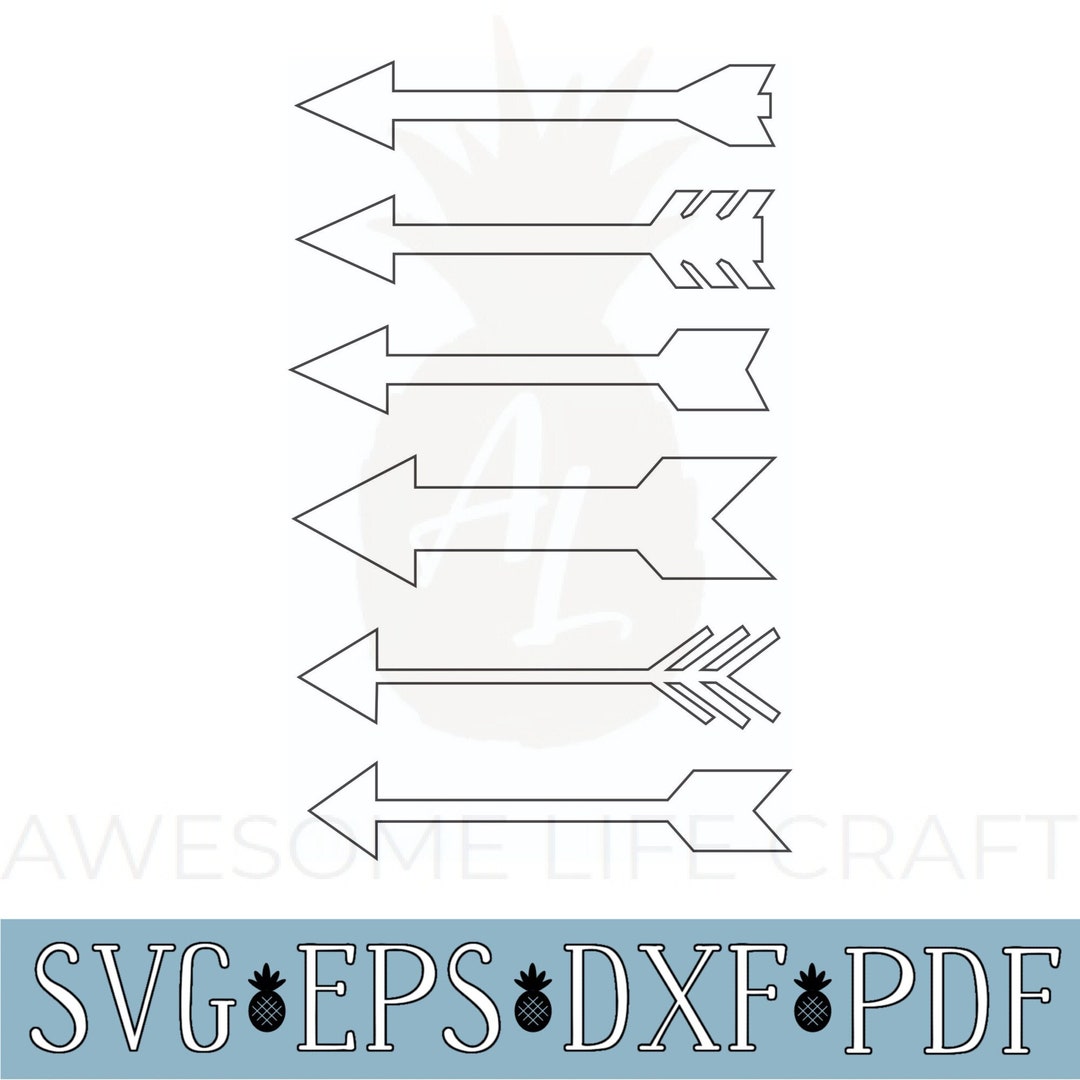SVG Arrow Bundle Files, 6 Digital Downloads, DXF CNC Laser Machine ...