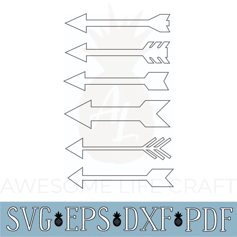 SVG Arrow Bundle Files, 6 Digital Downloads, DXF CNC Laser Machine ...