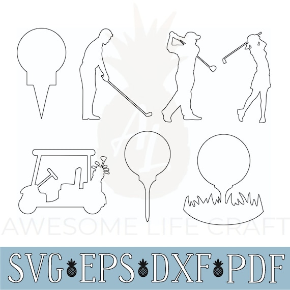 Golf SVG Files 7 Instant Downloadable Golf Ball Bundle Files - Etsy