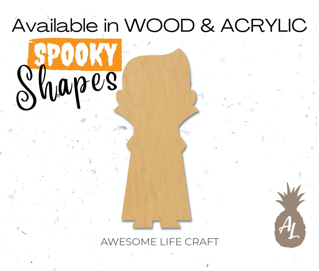 Wooden Vampire Costume Shape, Unfinished Halloween Trick or Treat ...