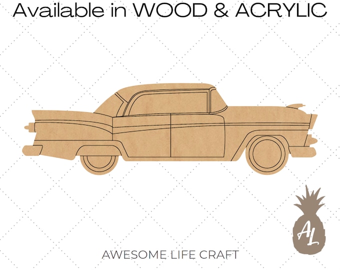 Classic Car-detail Wood Cutout-vintage Car Decor-various Sizes-diy ...