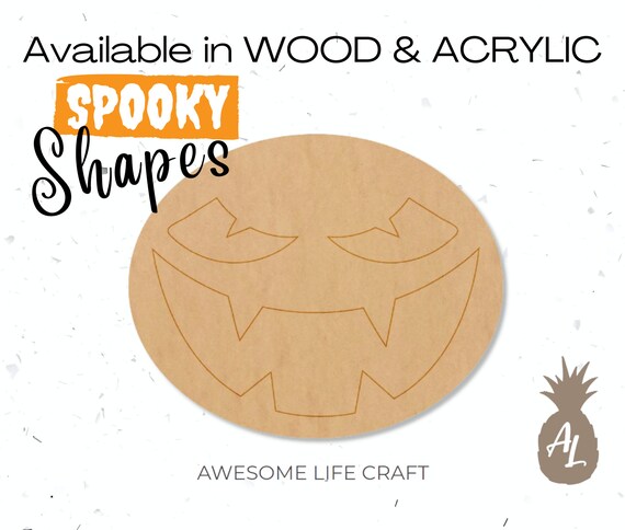 Blank Wood Scary Face Shape Halloween Wood Craft DIY - Etsy