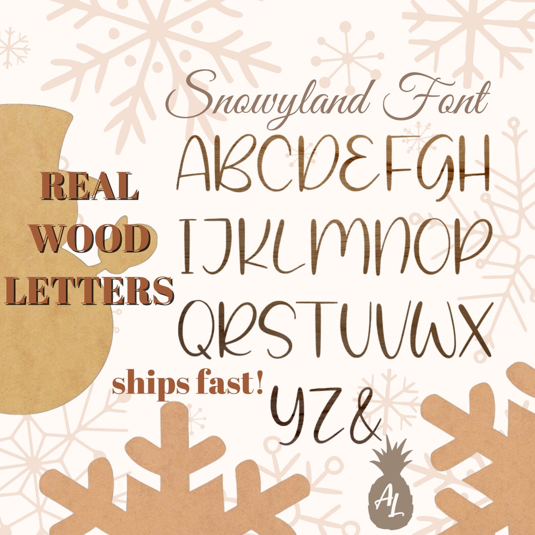 Wooden Script Letters, Wooden Letters A-Z, Paintable Alphabet ...