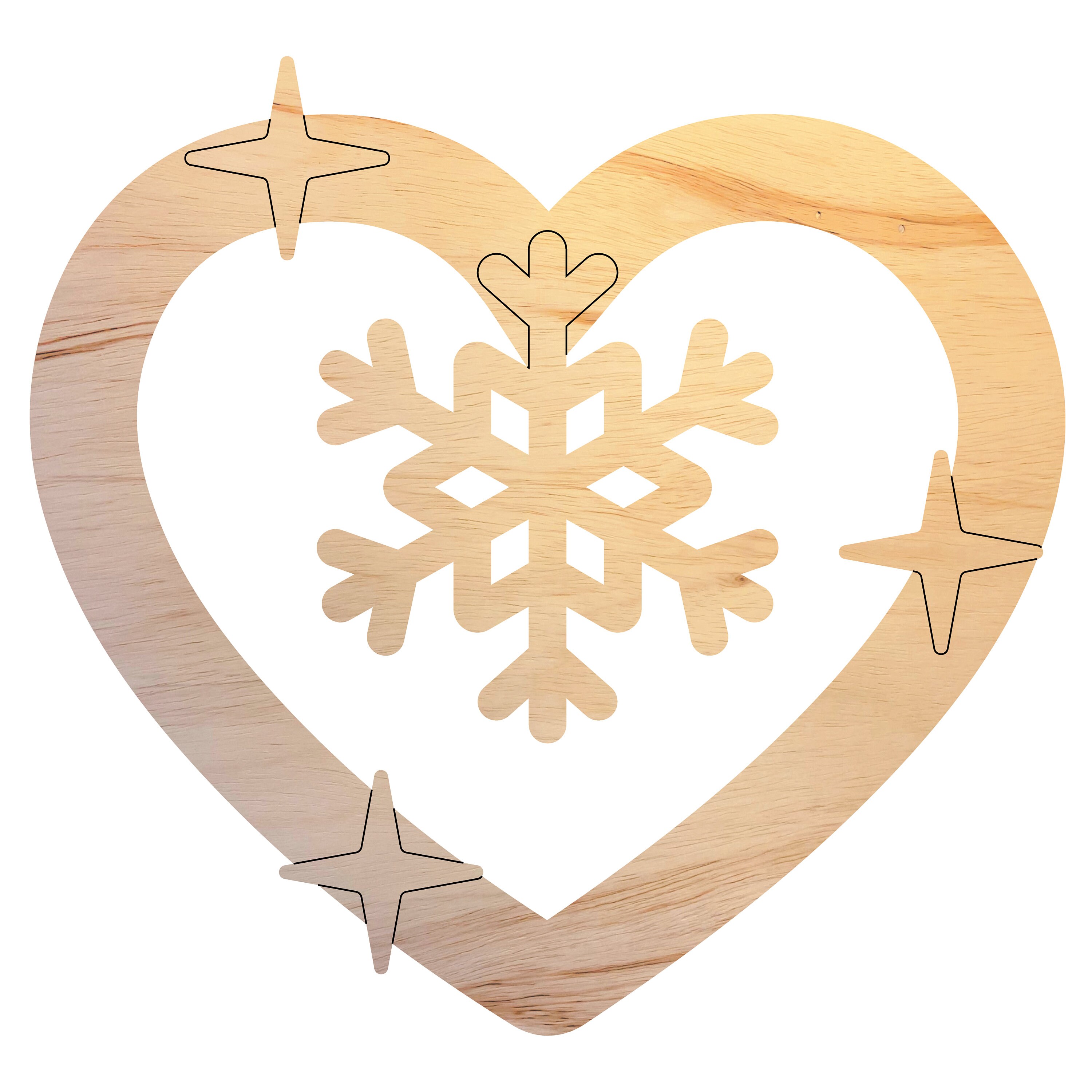 Heart Shaped Snowflake